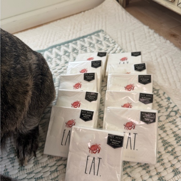 Rae Dunn | Kitchen | Rae Dunn Crab Design Beverage Napkins | Poshmark